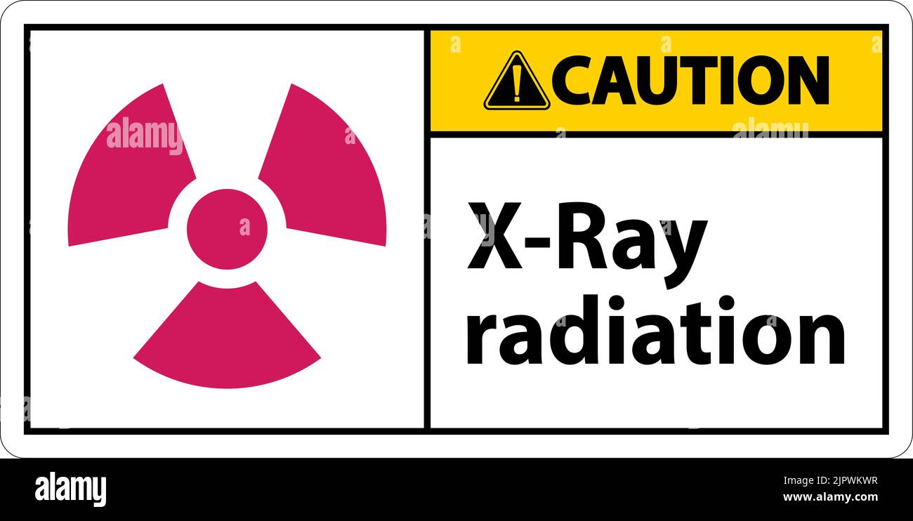 Caution Sign x-ray radiation On White Background Stock Vector Image ...