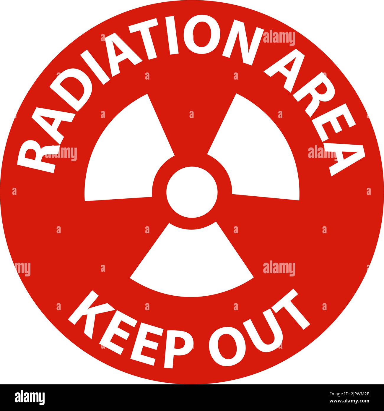 Danger Radiation Area Keep Out Sign On White Background Stock Vector ...