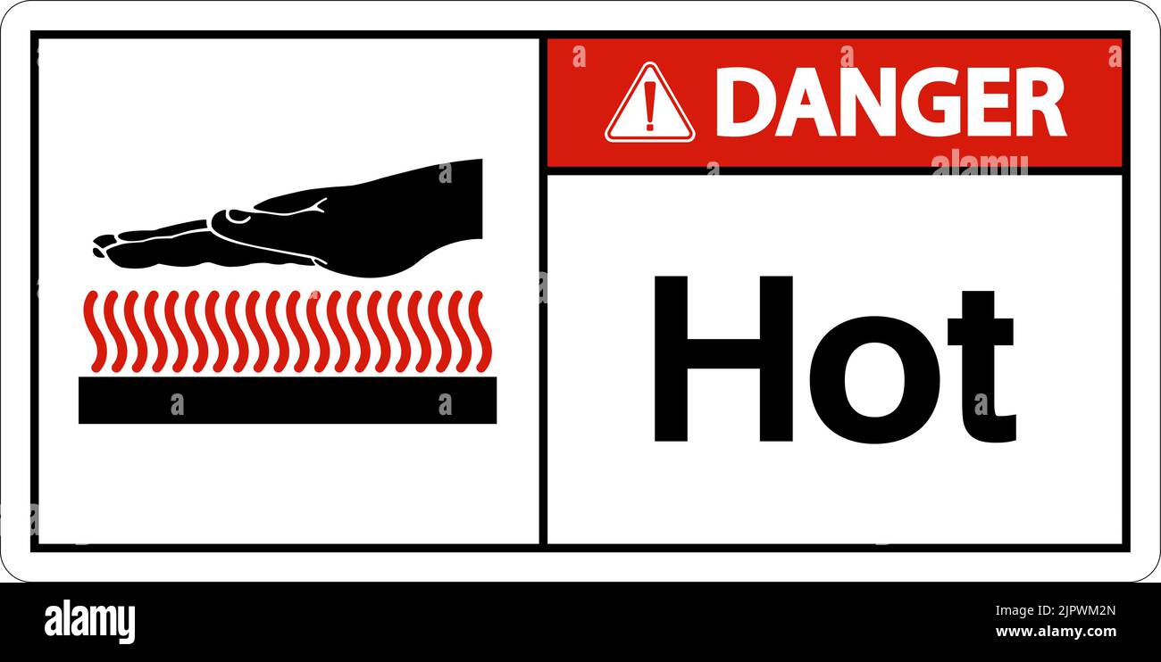 Danger Hot Symbol On White Background Stock Vector Image & Art - Alamy