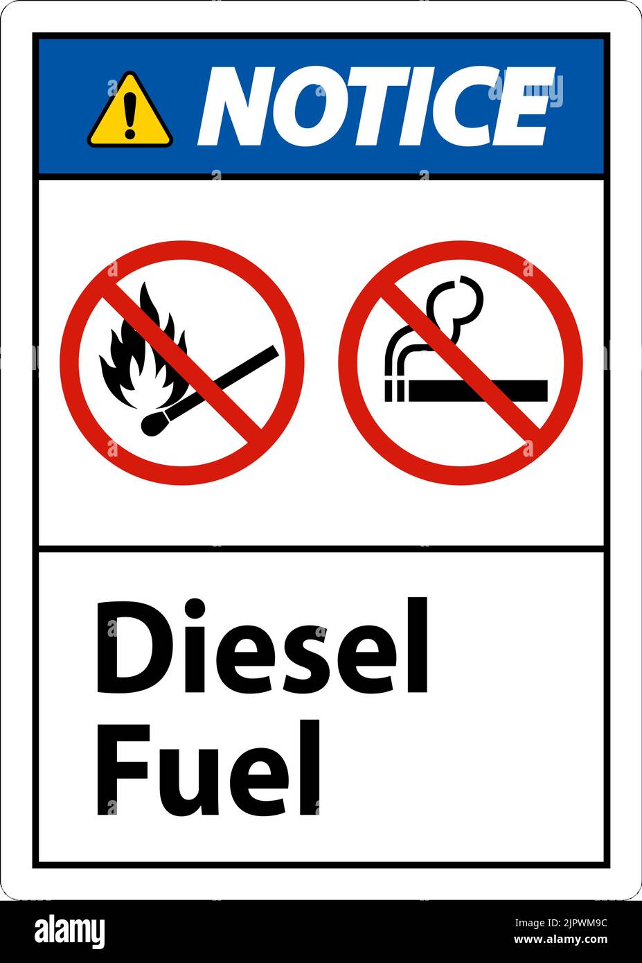 Notice Sign diesel fuel on white background Stock Vector Image & Art ...
