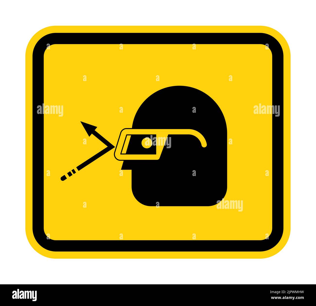 Caution Sign Wear Protective Equipment With Ppe Symbols Stock Vector