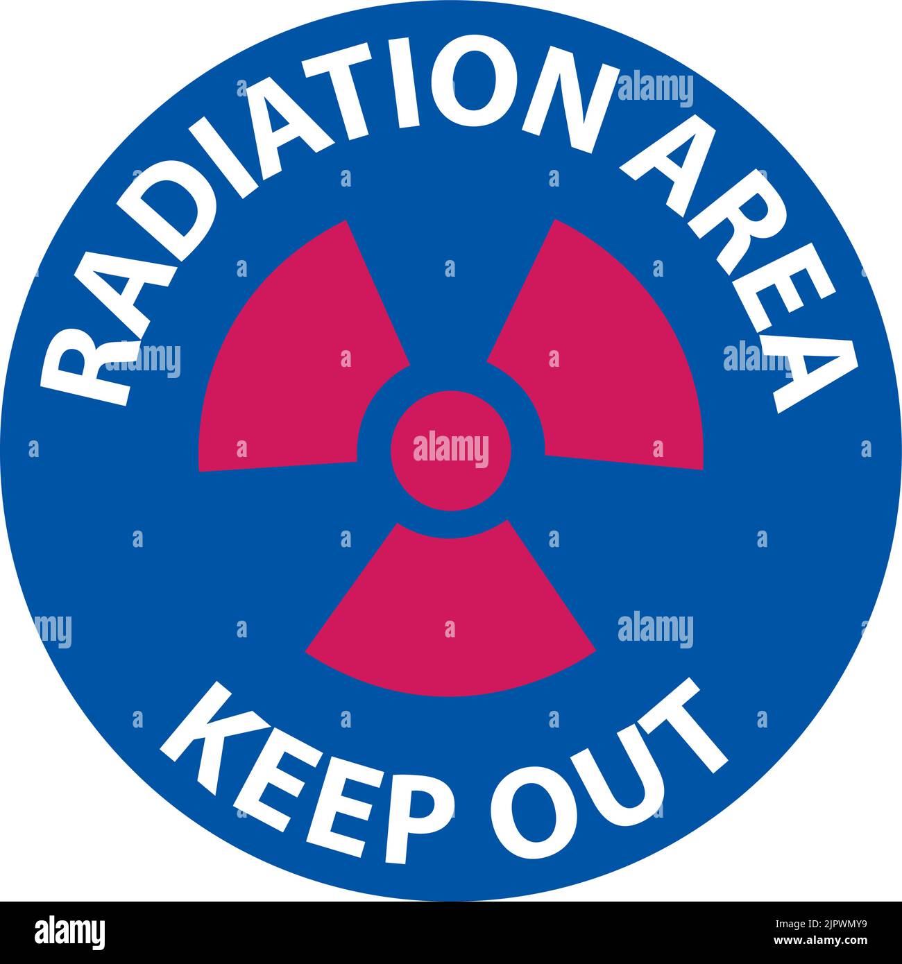 Notice Radiation Area Keep Out Sign On White Background Stock Vector ...