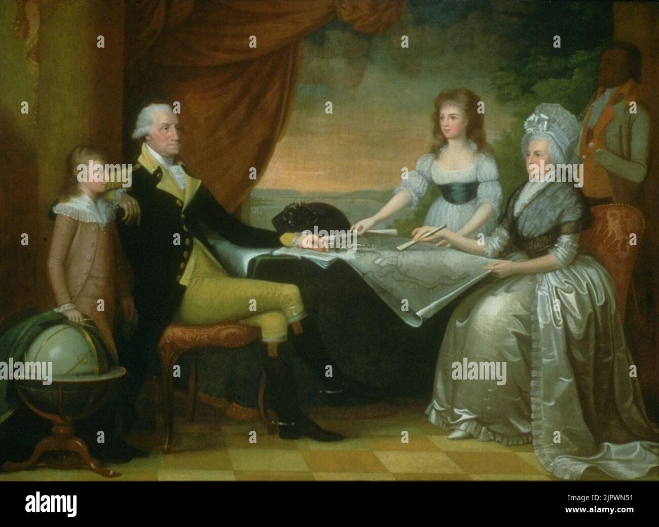 The Washington Family Stock Photo - Alamy