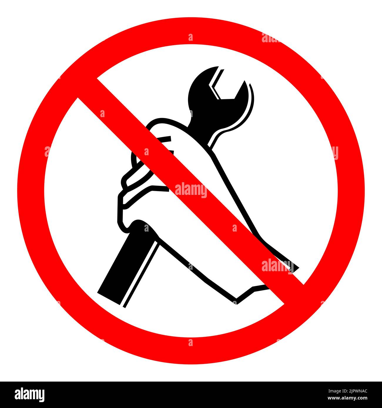 Do Not Carry Out Maintenance Work On Running Machinery Stock Vector ...