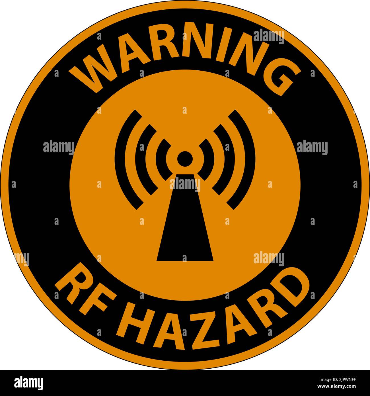 Radio frequency warning sign hi-res stock photography and images - Alamy