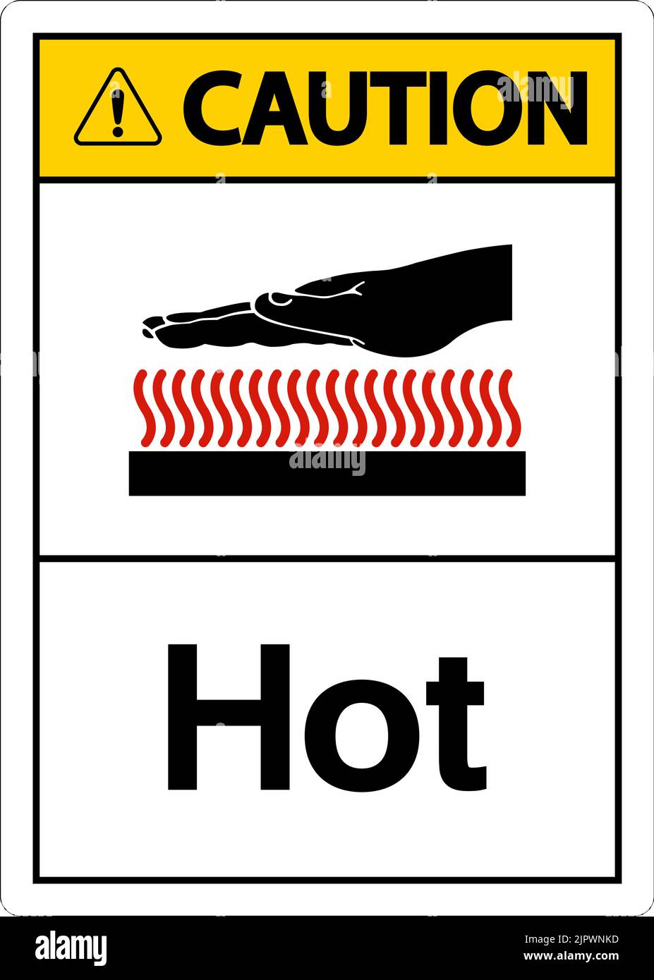 Caution Hot Symbol On White Background Stock Vector Image & Art - Alamy
