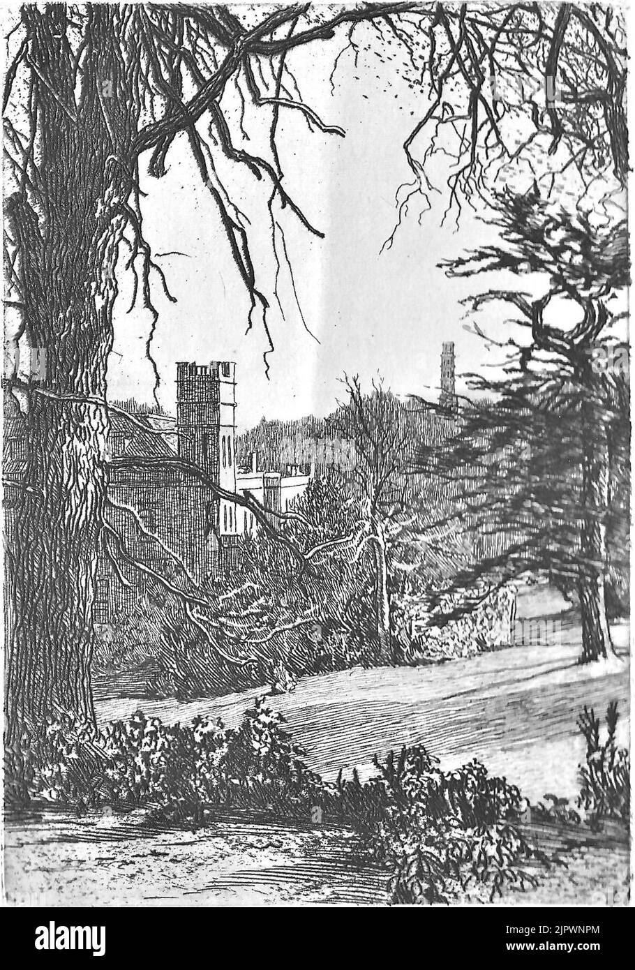 The Welland House and Park of the Story 1895 Stock Photo - Alamy