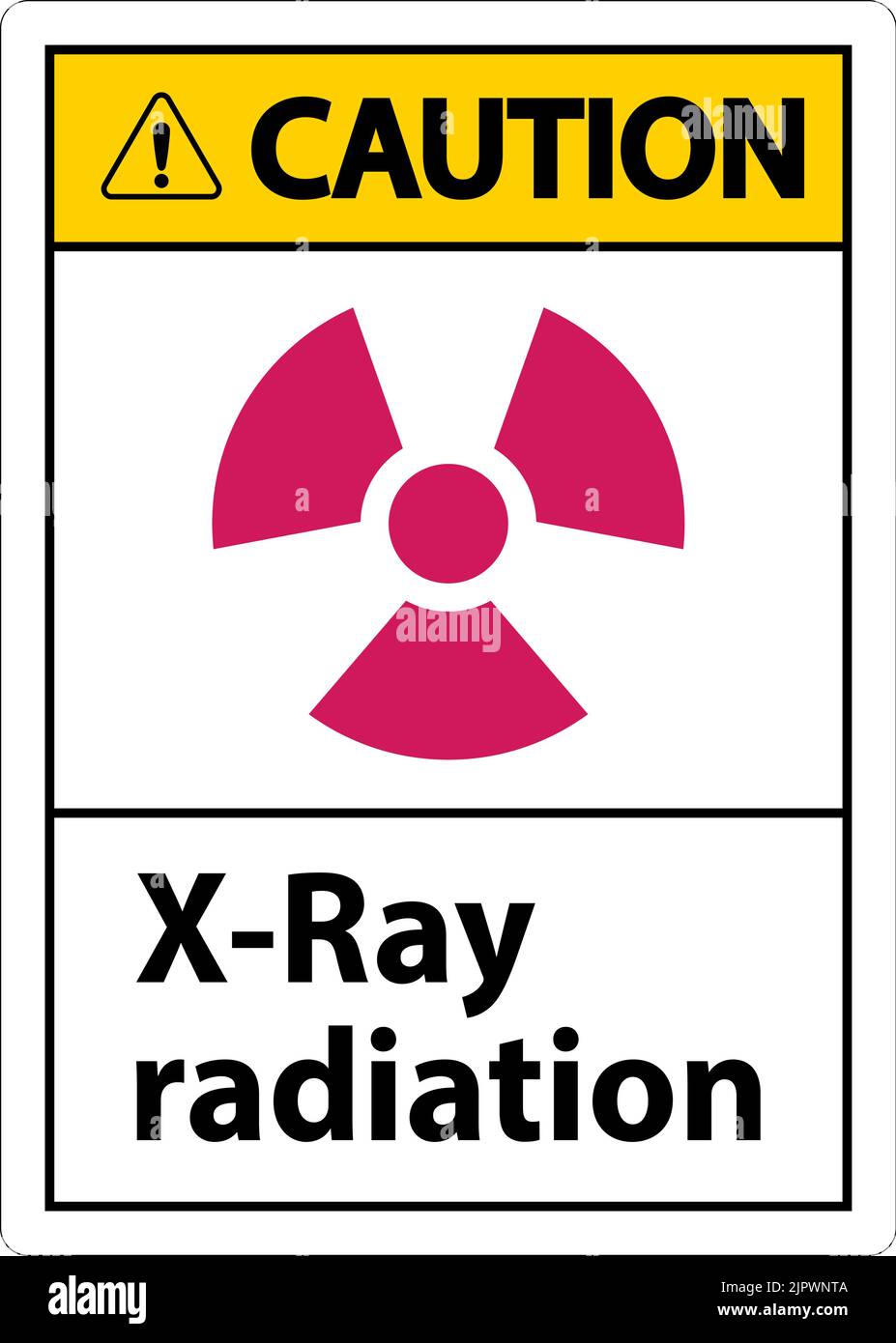 Caution Sign x-ray radiation On White Background Stock Vector Image ...