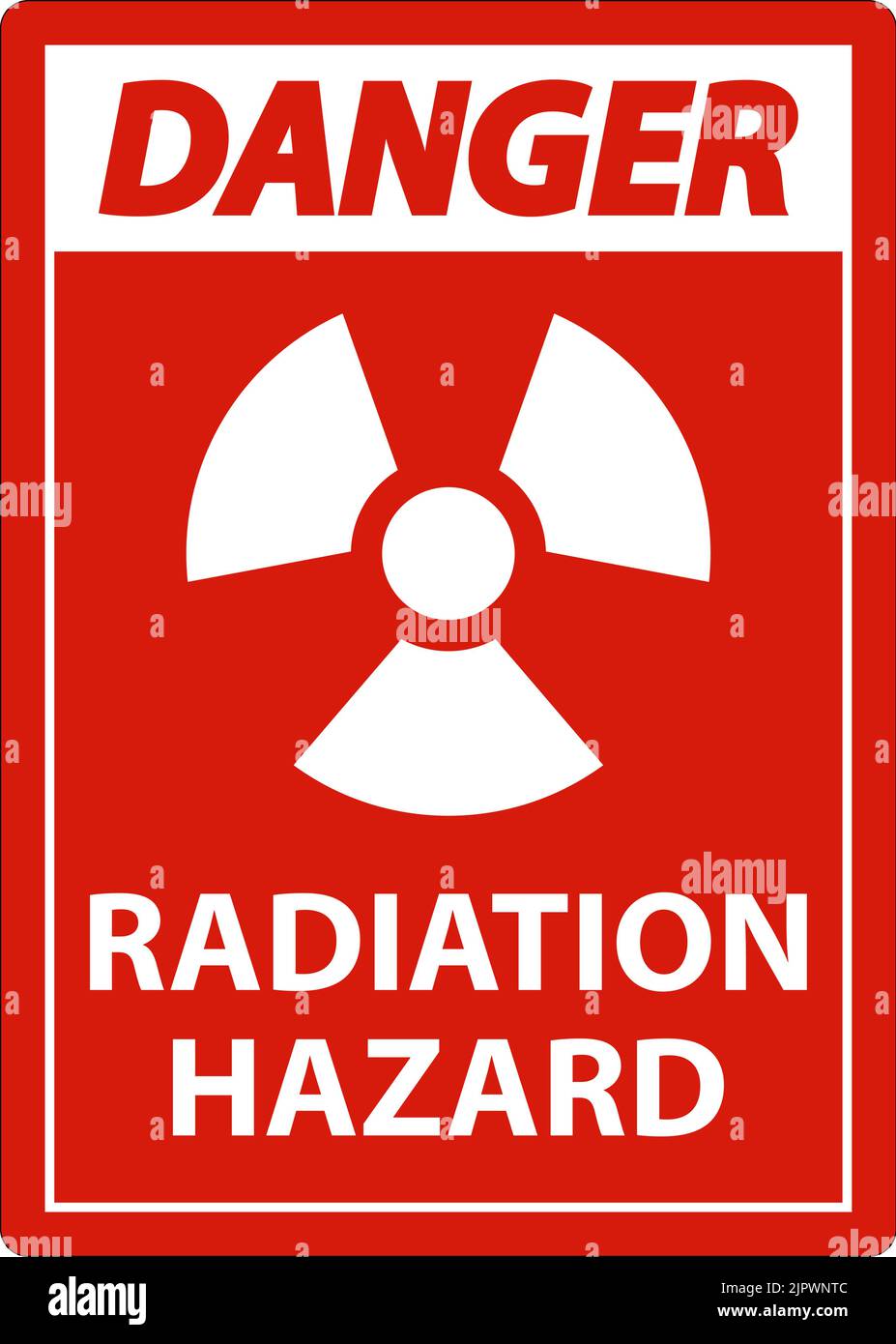 Danger Radiation Hazard Sign On White Background Stock Vector Image ...