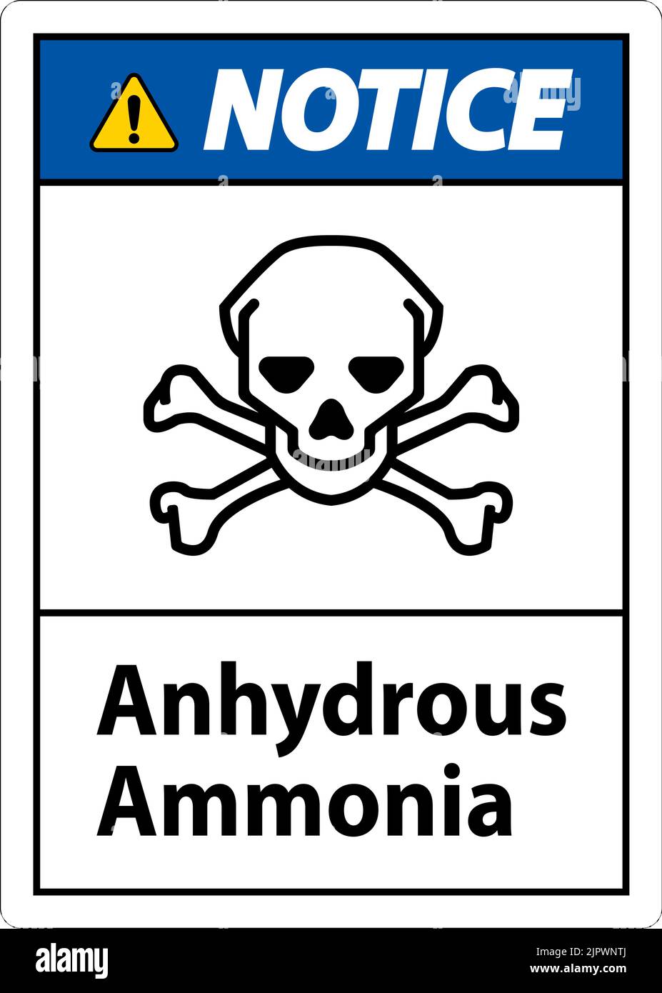 Notice Anhydrous Ammonia Sign On White Background Stock Vector Image ...