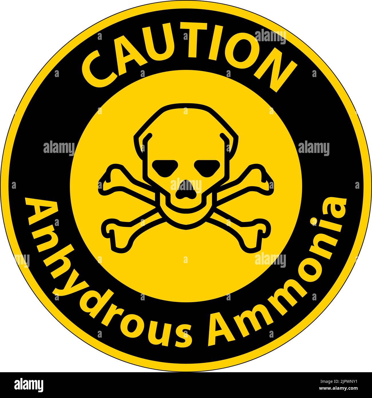 Caution Anhydrous Ammonia Sign On White Background Stock Vector Image ...