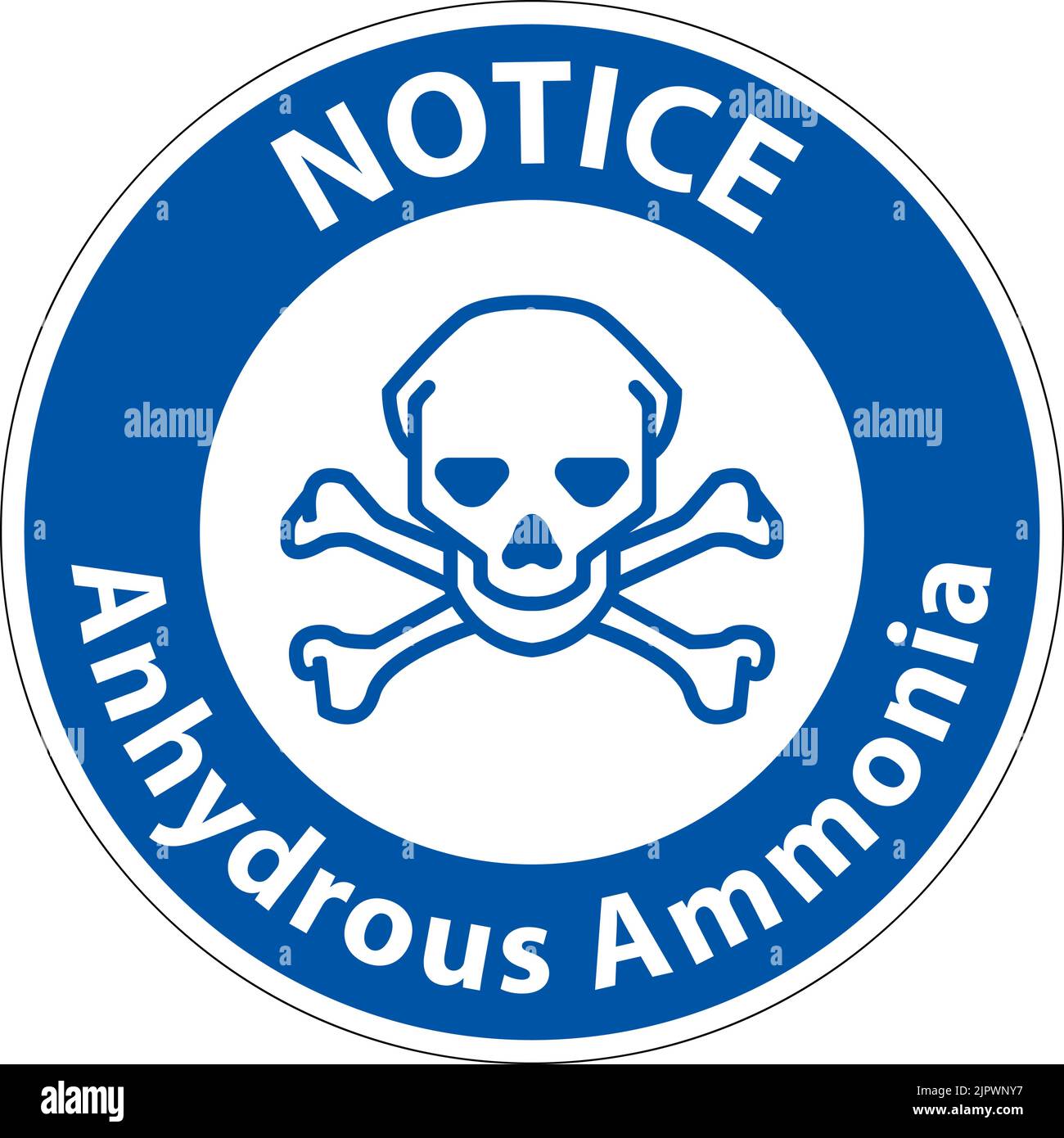 Notice Anhydrous Ammonia Sign On White Background Stock Vector Image ...