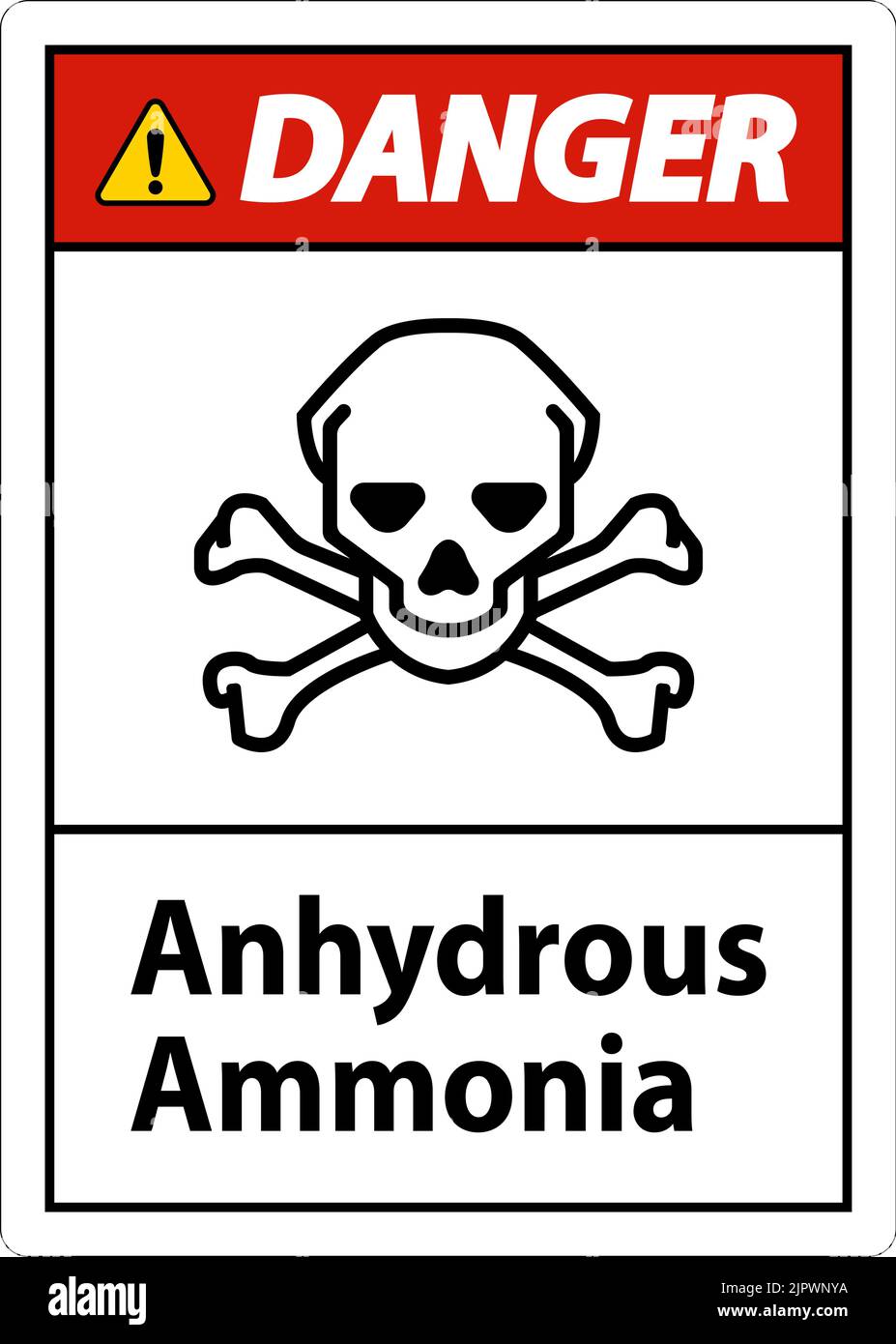 Danger Anhydrous Ammonia Sign On White Background Stock Vector Image ...
