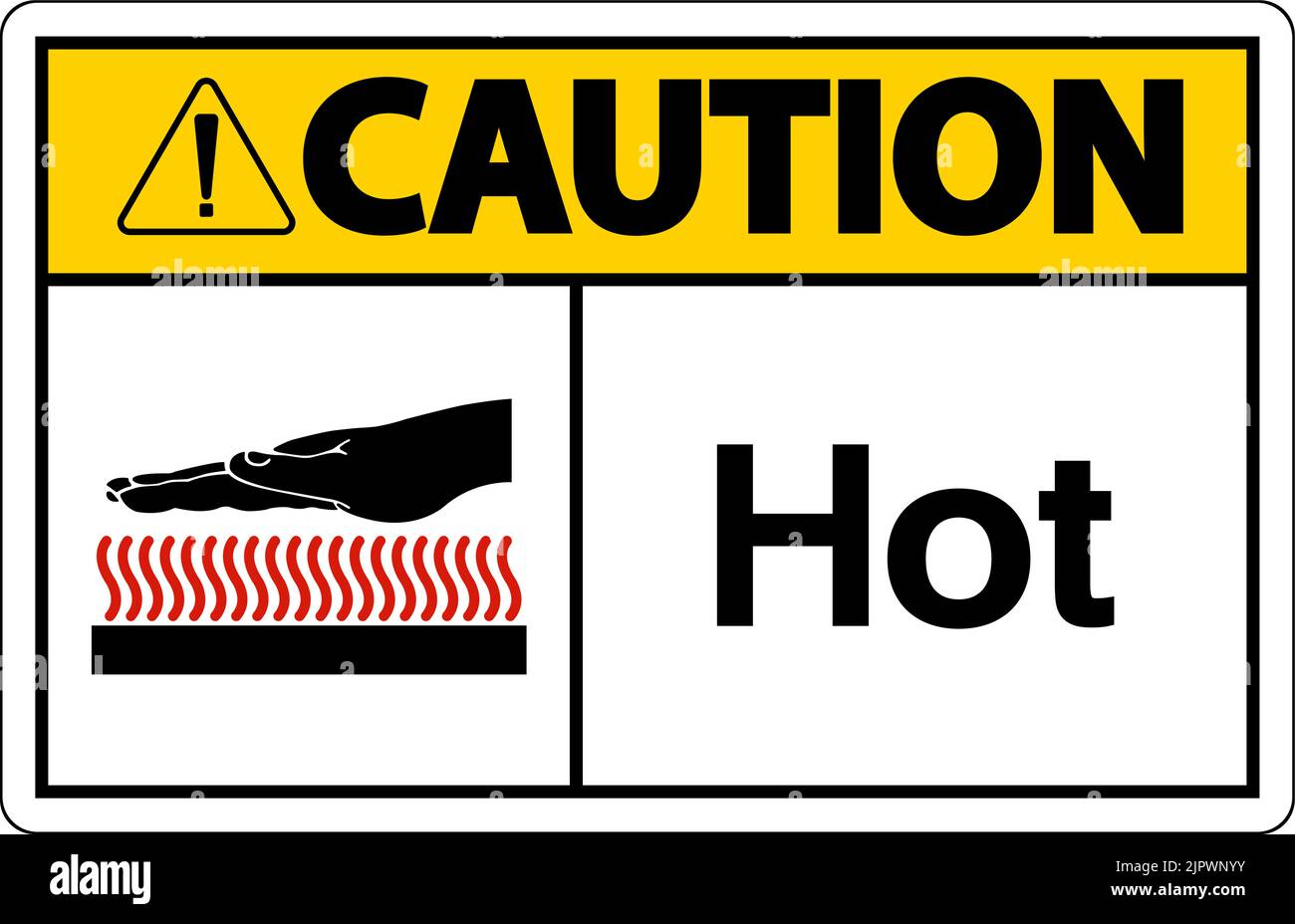 Caution Hot Symbol On White Background Stock Vector Image & Art - Alamy