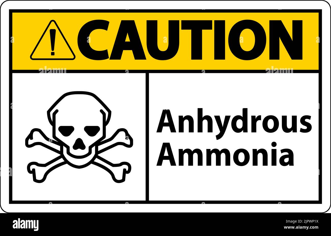 Caution Anhydrous Ammonia Sign On White Background Stock Vector Image ...