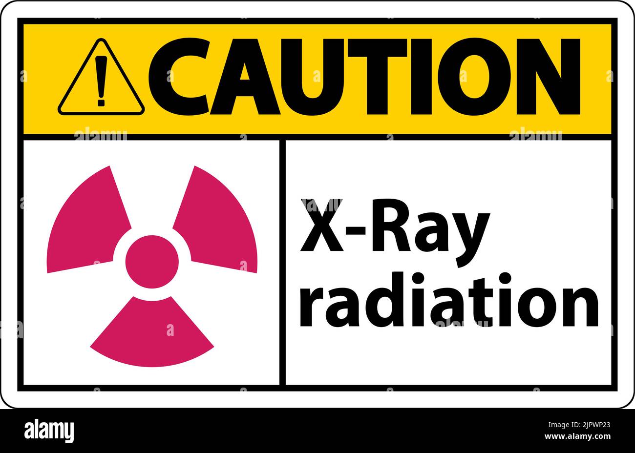 Caution Sign x-ray radiation On White Background Stock Vector Image ...