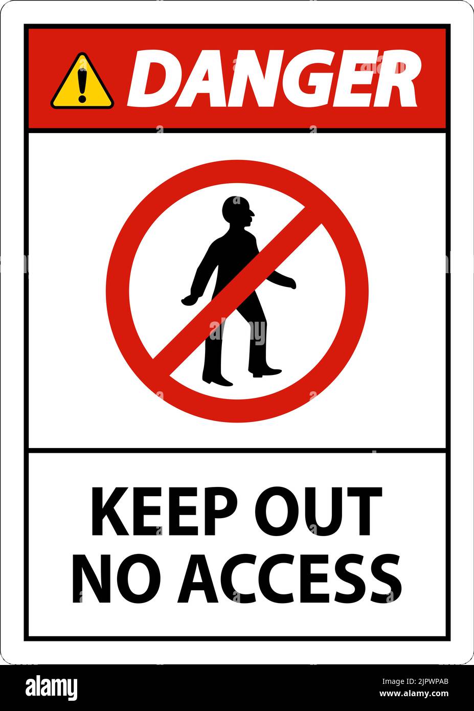 White and black danger keep out sign Stock Vector Images - Alamy