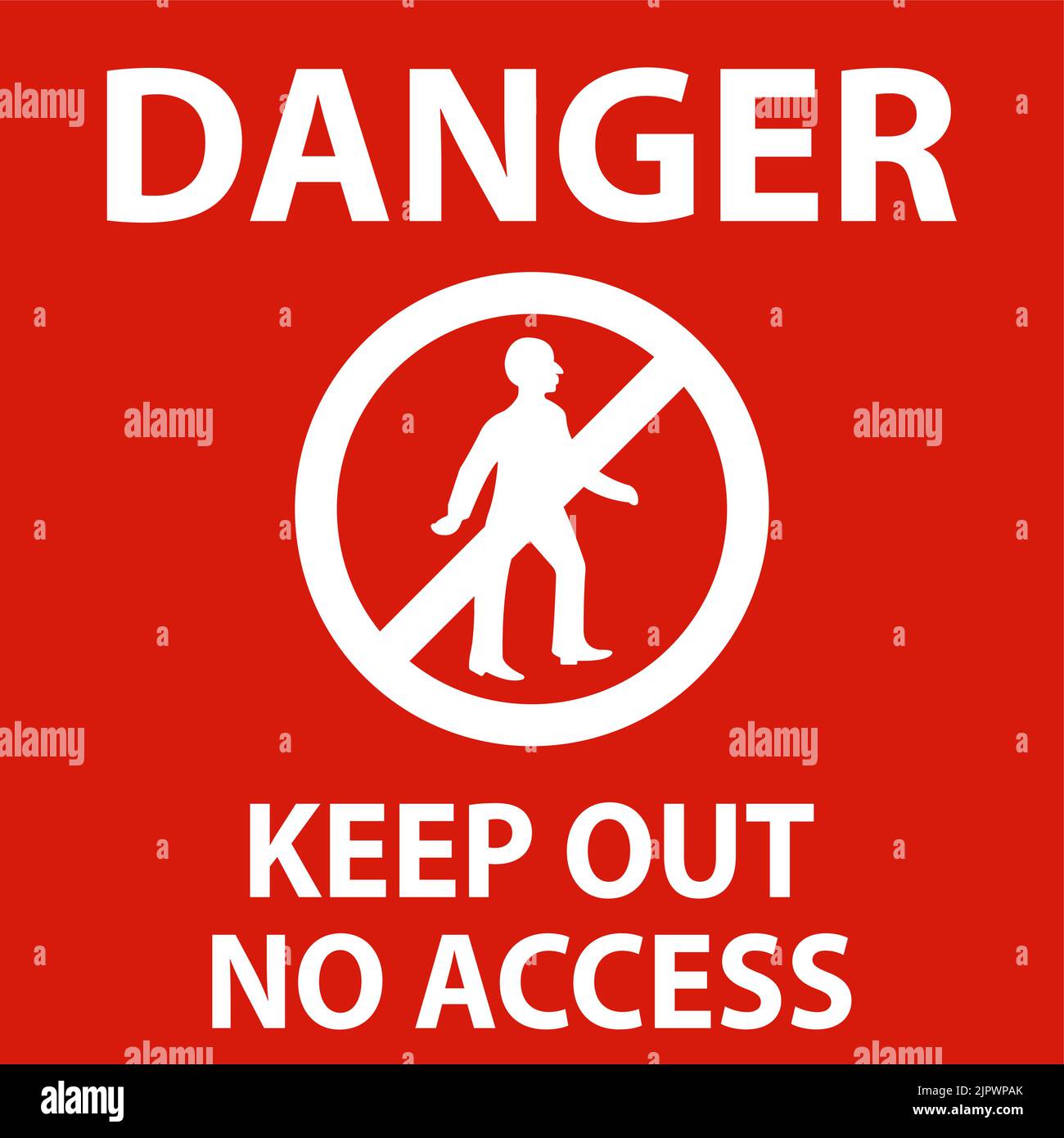 Danger Keep Out No Access Sign On White Background Stock Vector Image ...