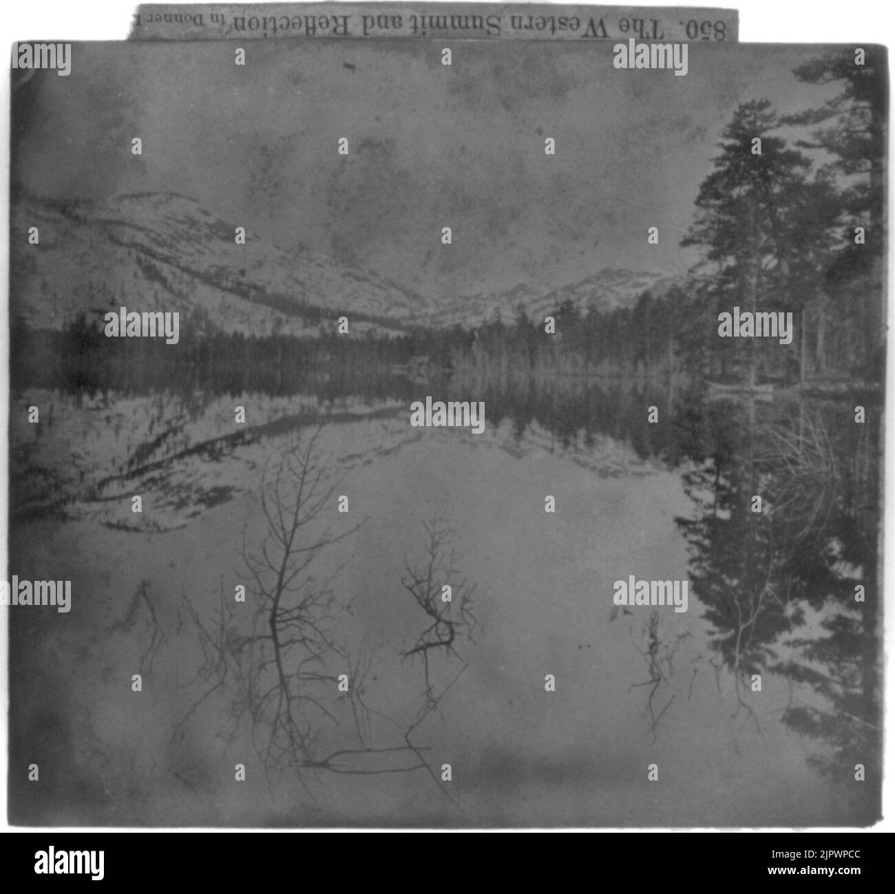 The Western Summit and Reflection in Donner Lake Stock Photo - Alamy