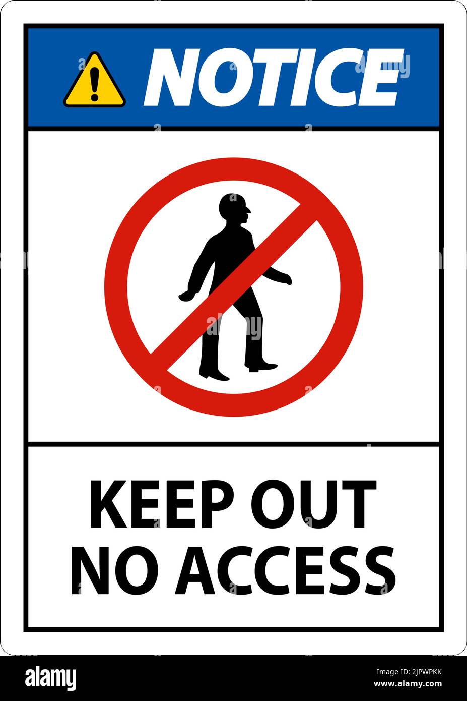 Notice Keep Out No Access Sign On White Background Stock Vector Image ...