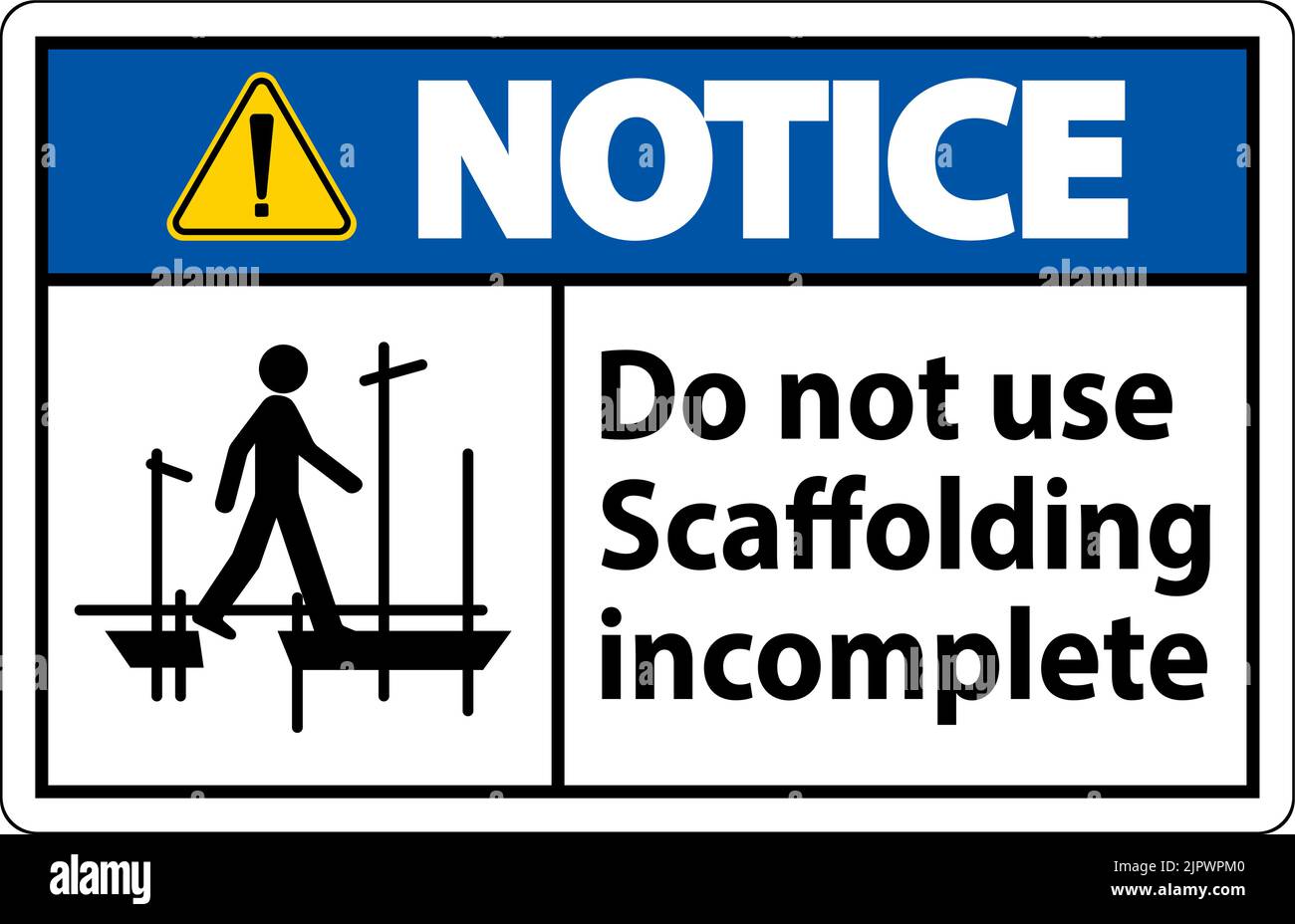 Scaffold warning sign Stock Vector Images - Alamy