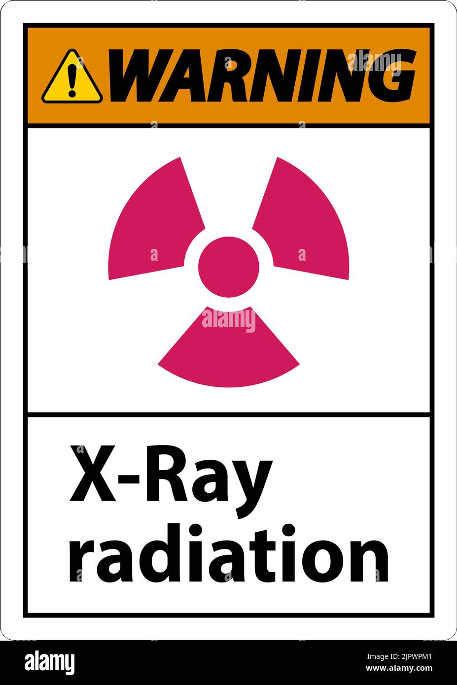Warning Sign x-ray radiation On White Background Stock Vector Image ...
