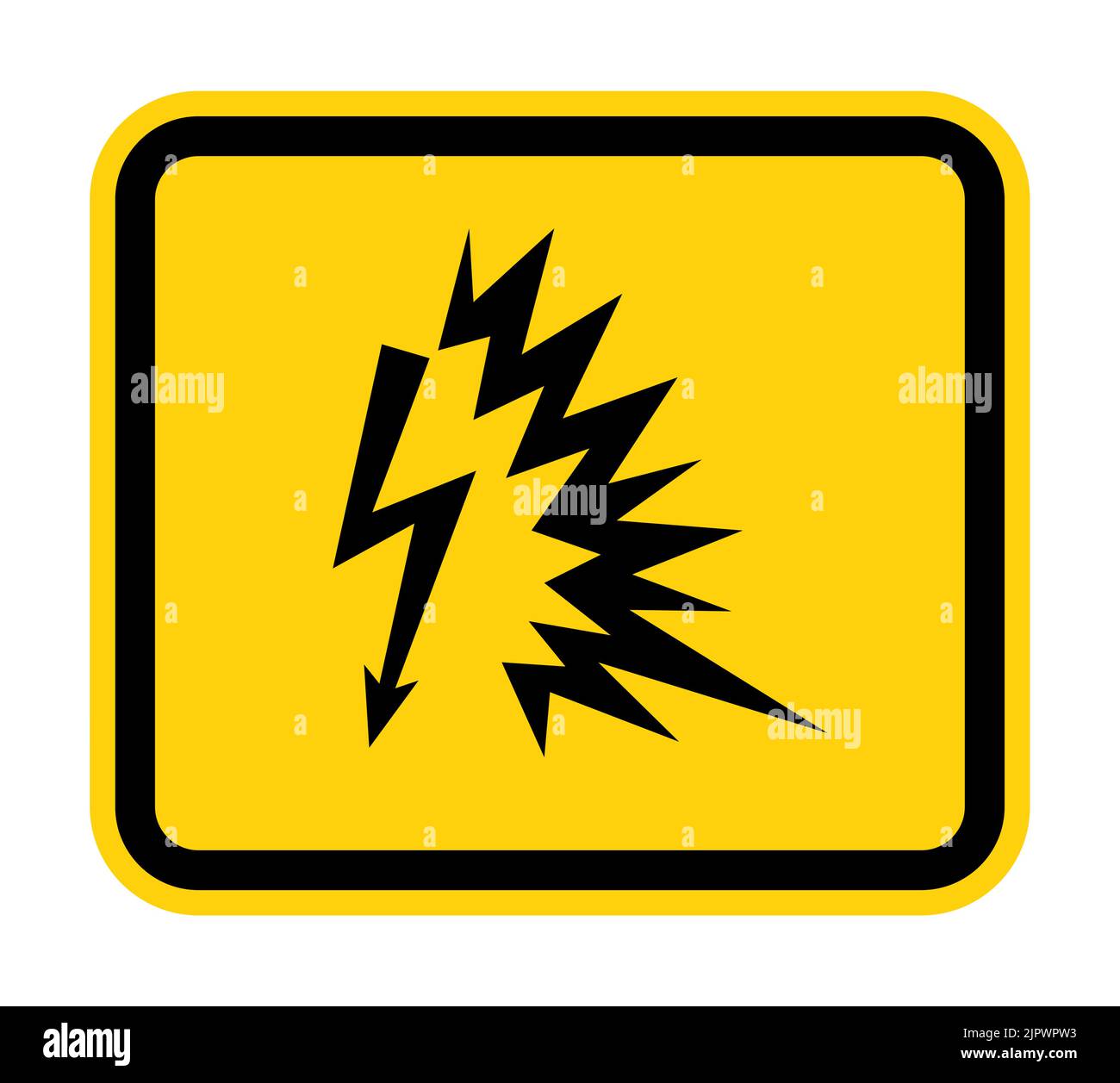 Warning Sign Arc Flash Symbol on white background Stock Vector Image ...