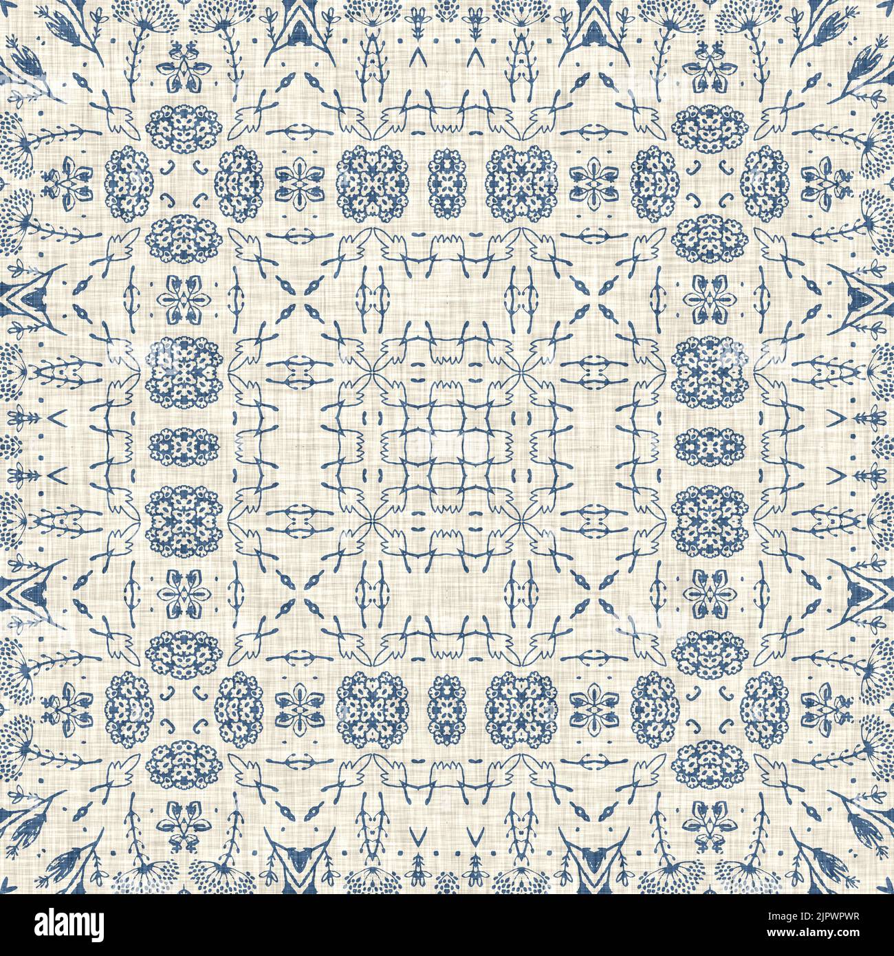French blue floral french printed fabric pattern for shabby chic home ...