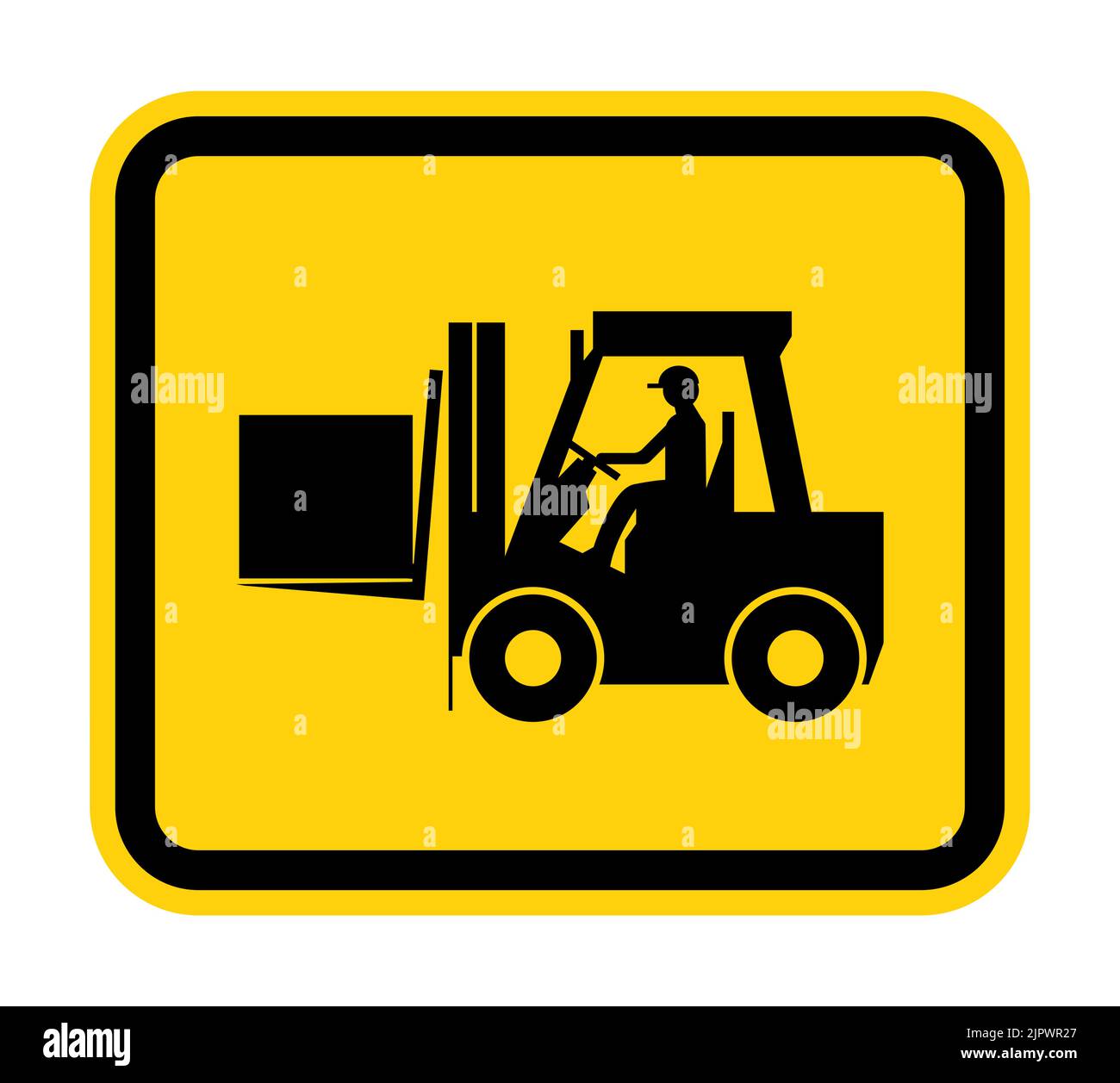 Forklift truck sign,Hazard warning forklift Stock Vector Image & Art ...