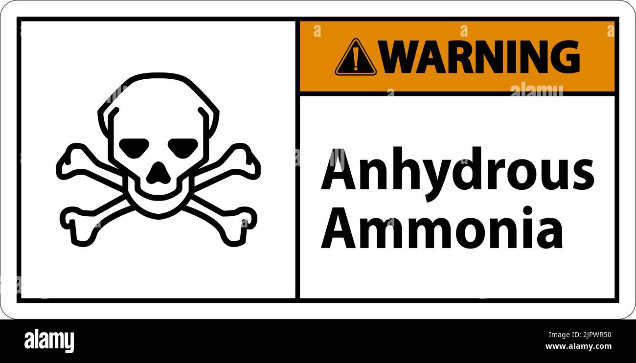 Warning Anhydrous Ammonia Sign On White Background Stock Vector Image ...