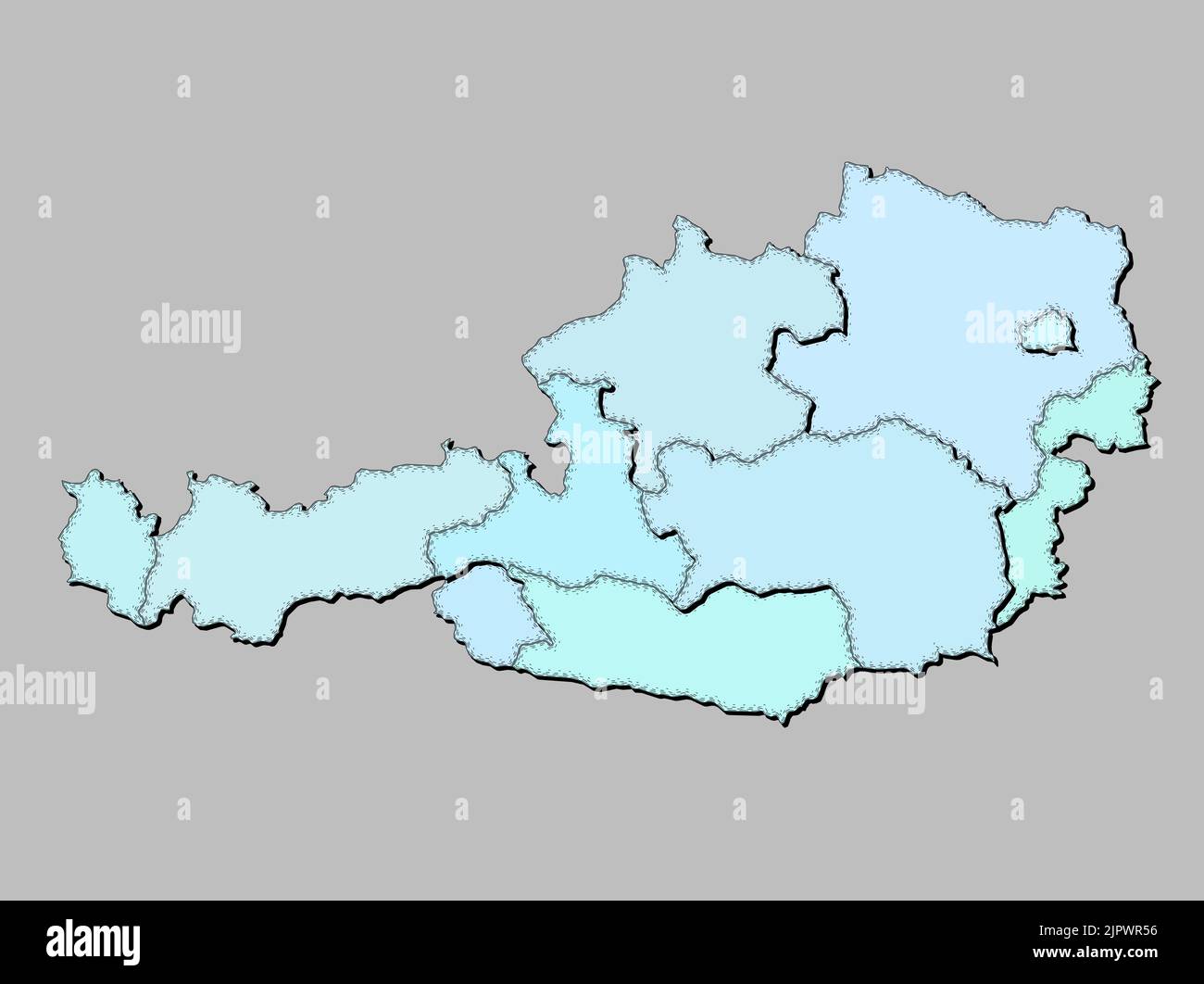 Map of Austria with states isolated Stock Vector Image & Art - Alamy