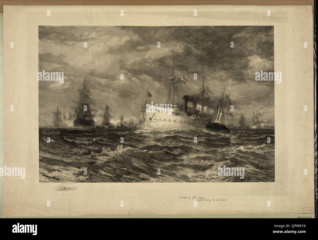 The White Squadron's Farewell Salute to the Body of John Ericsson, New ...