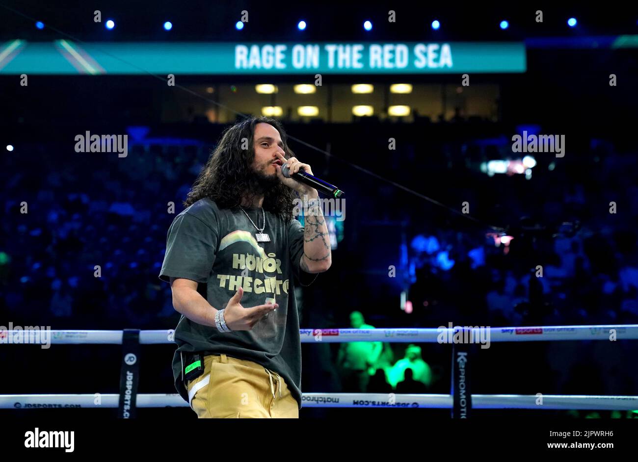 Russ performs at the King Abdullah Sport City Stadium in Jeddah, Saudi ...