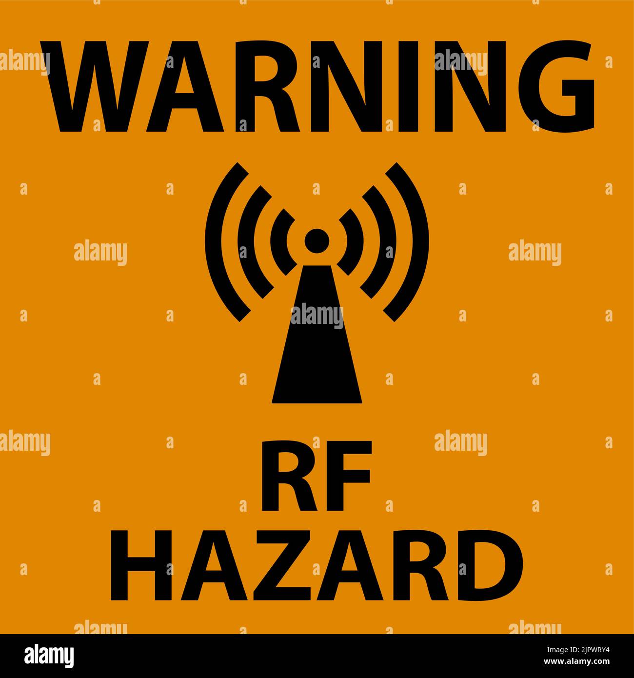 Warning RF Hazard Sign On White Background Stock Vector Image & Art - Alamy