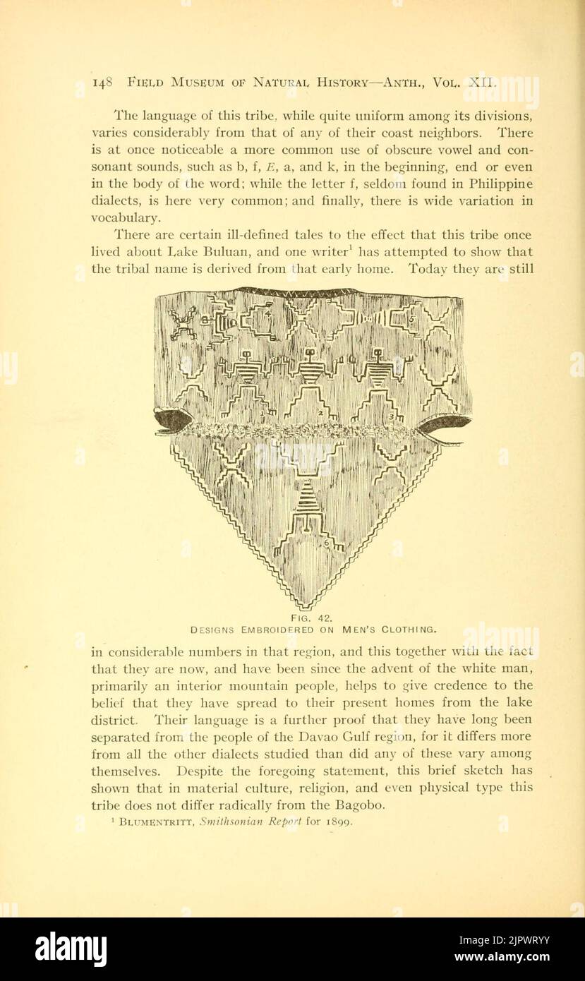 The wild tribes of Davao district, Mindanao (Page 148 Stock Photo - Alamy