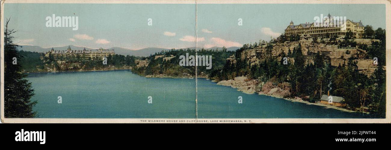 The Wildmere House and Cliff House, Lake Minnewaska Stock Photo - Alamy