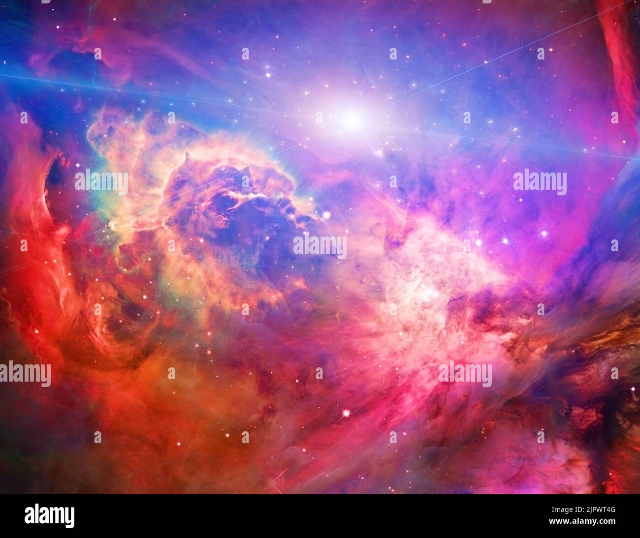 Galactic Space. Vivid universe. 3D rendering Stock Photo - Alamy