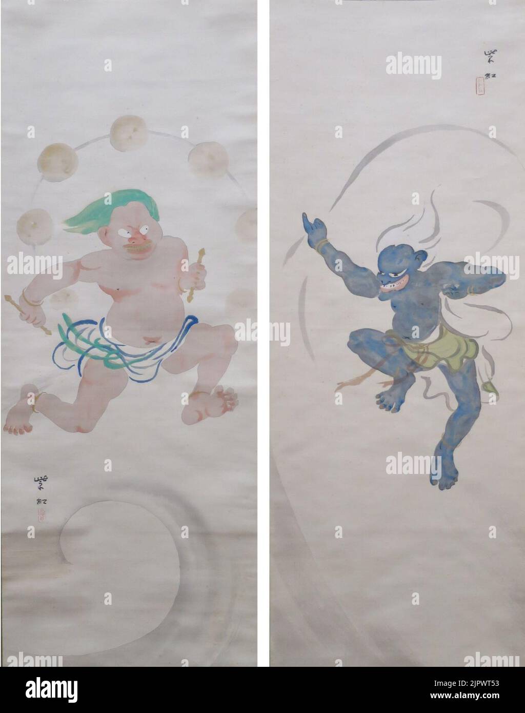 The Wind God and Thunder God by Imamura Shiko, 1911 Stock Photo - Alamy