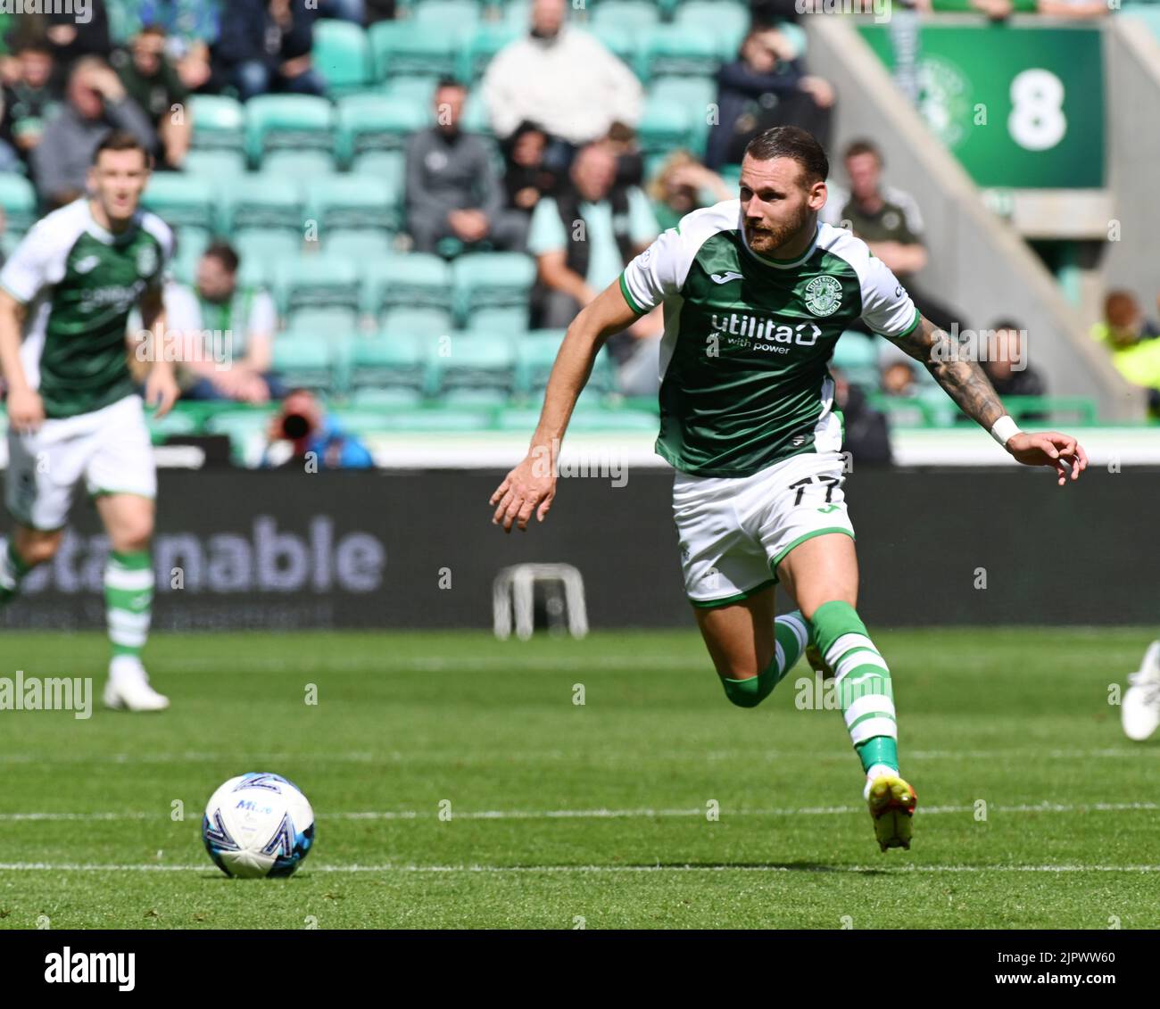 Easter Road Stadium Edinburgh.Scotland.UK.20th Aug-22 Hibs v Rangers ...
