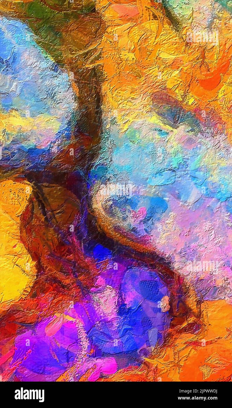 Colorful Abstract Painting. 3D rendering Stock Photo - Alamy