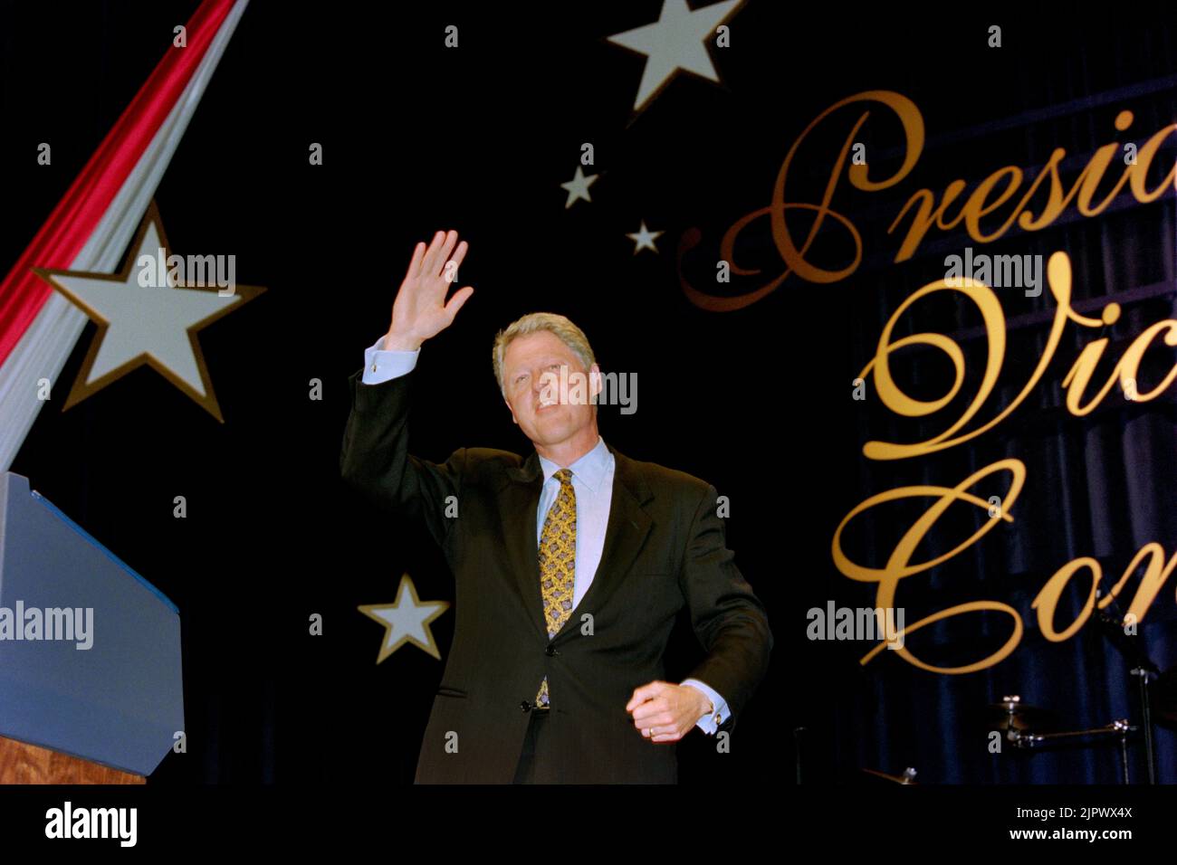 Illuminati Bill Clinton Waving