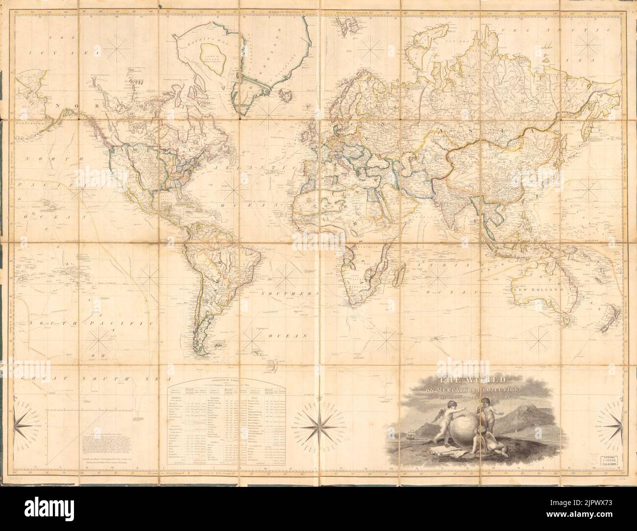 The world on Mercator's projection Stock Photo - Alamy