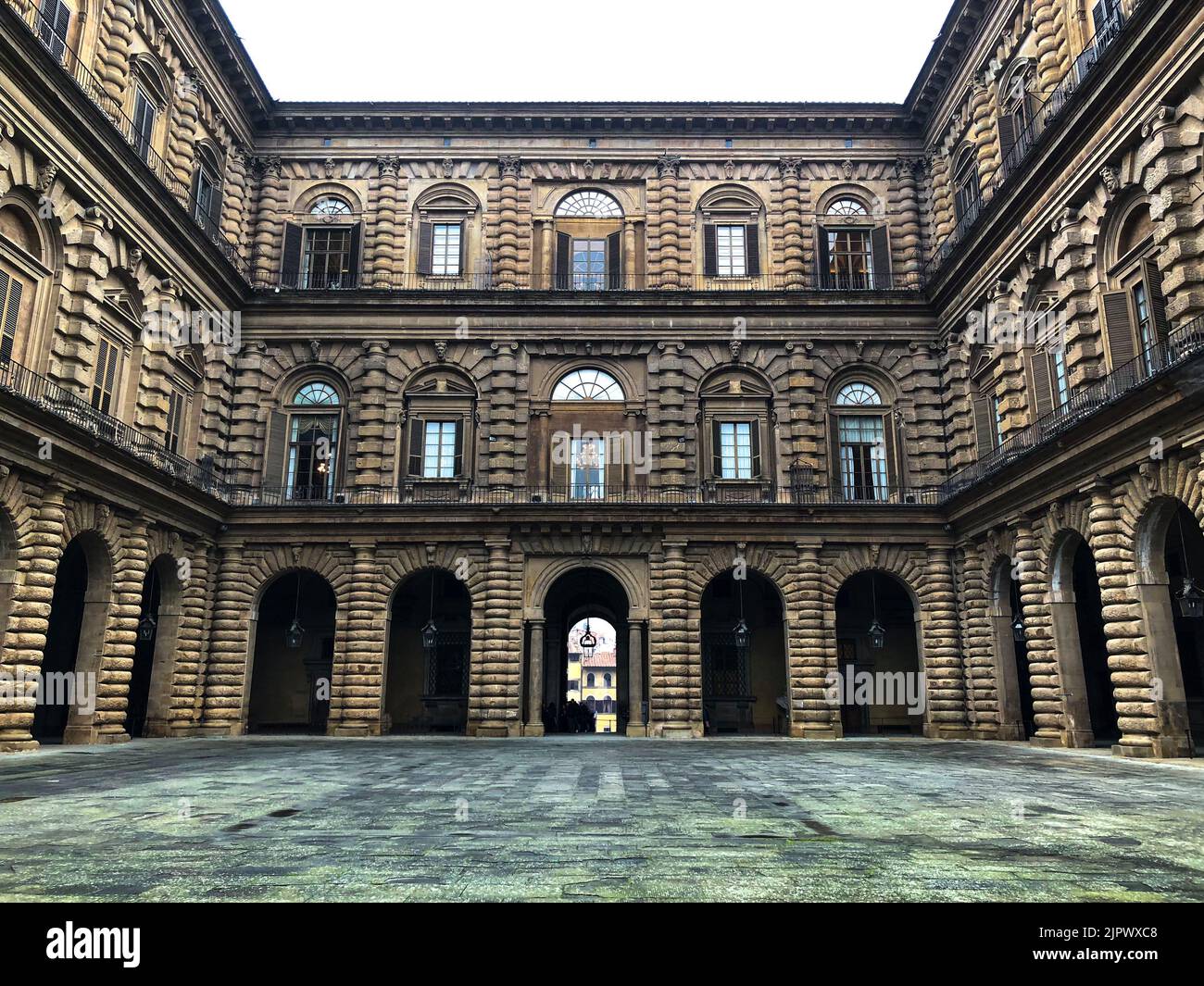 The Palazzo Vecchio Medici in Italy with a unique architecture Stock ...