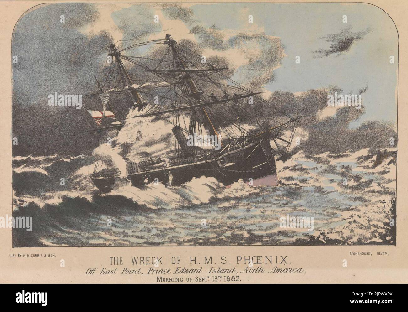 The Wreck of H.M.S. Phoenix Off East Point, Prince Edward Island, North ...