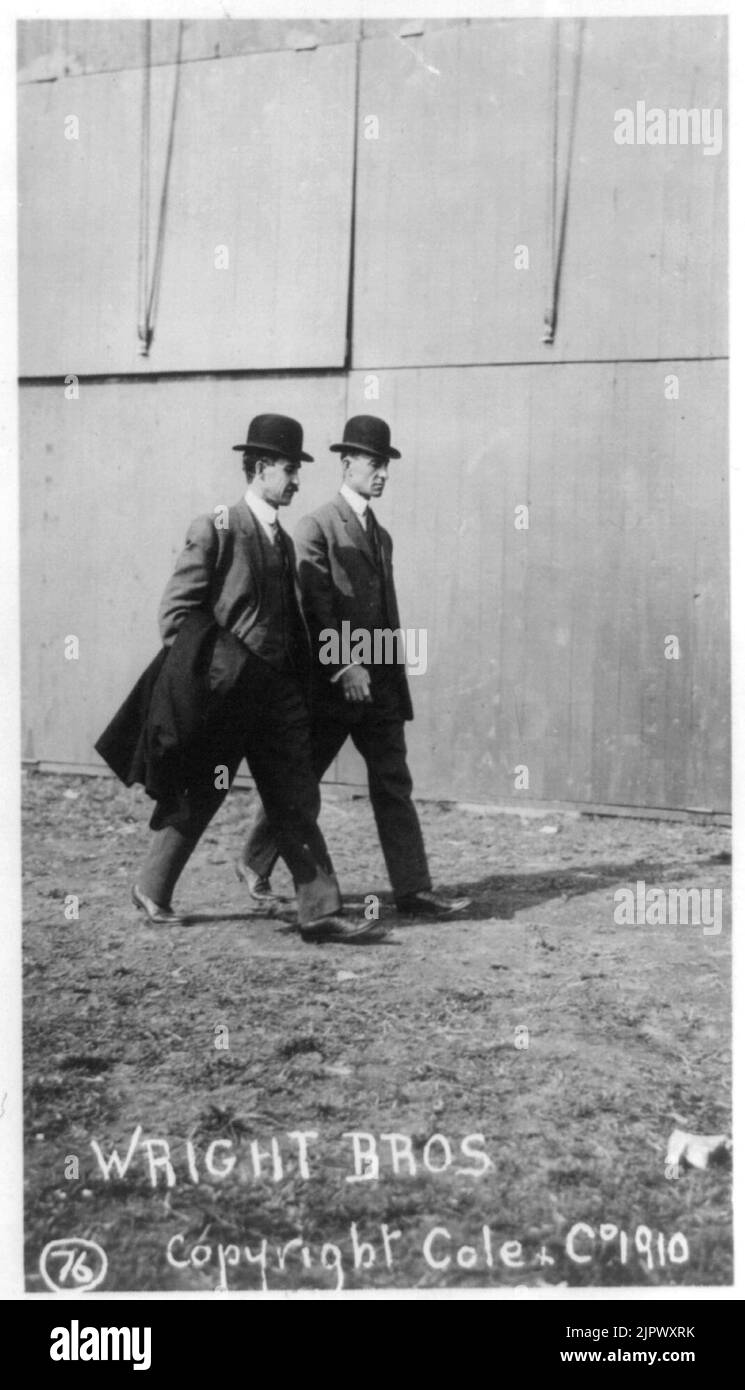 The Wright brothers at the International Aviation Tournament, Belmont ...