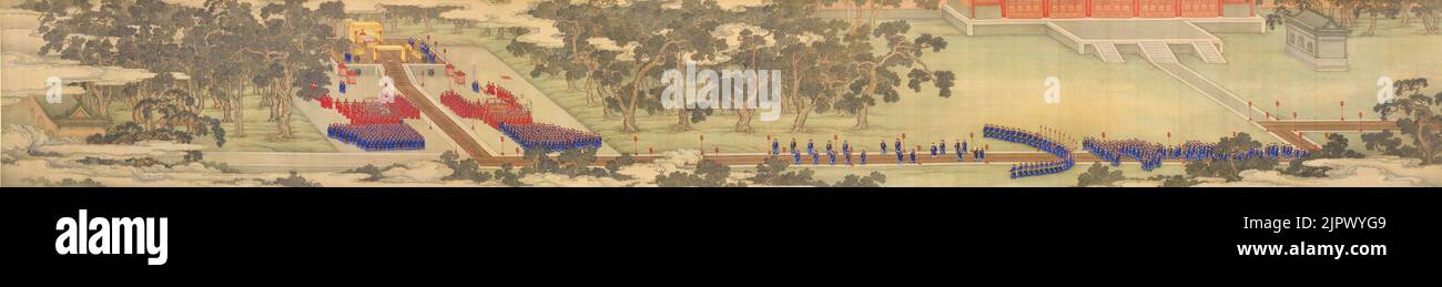 The Yongzheng Emperor Offering Sacrifice at the Xiannong Altar Stock ...