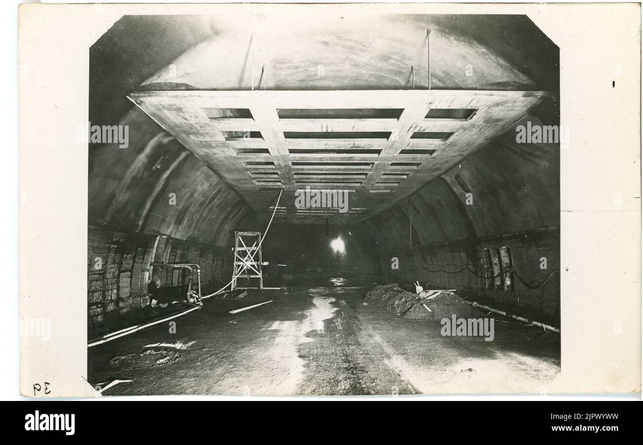 Construction of the Queensway Mersey Tunnel. 1925-1934 Stock Photo - Alamy
