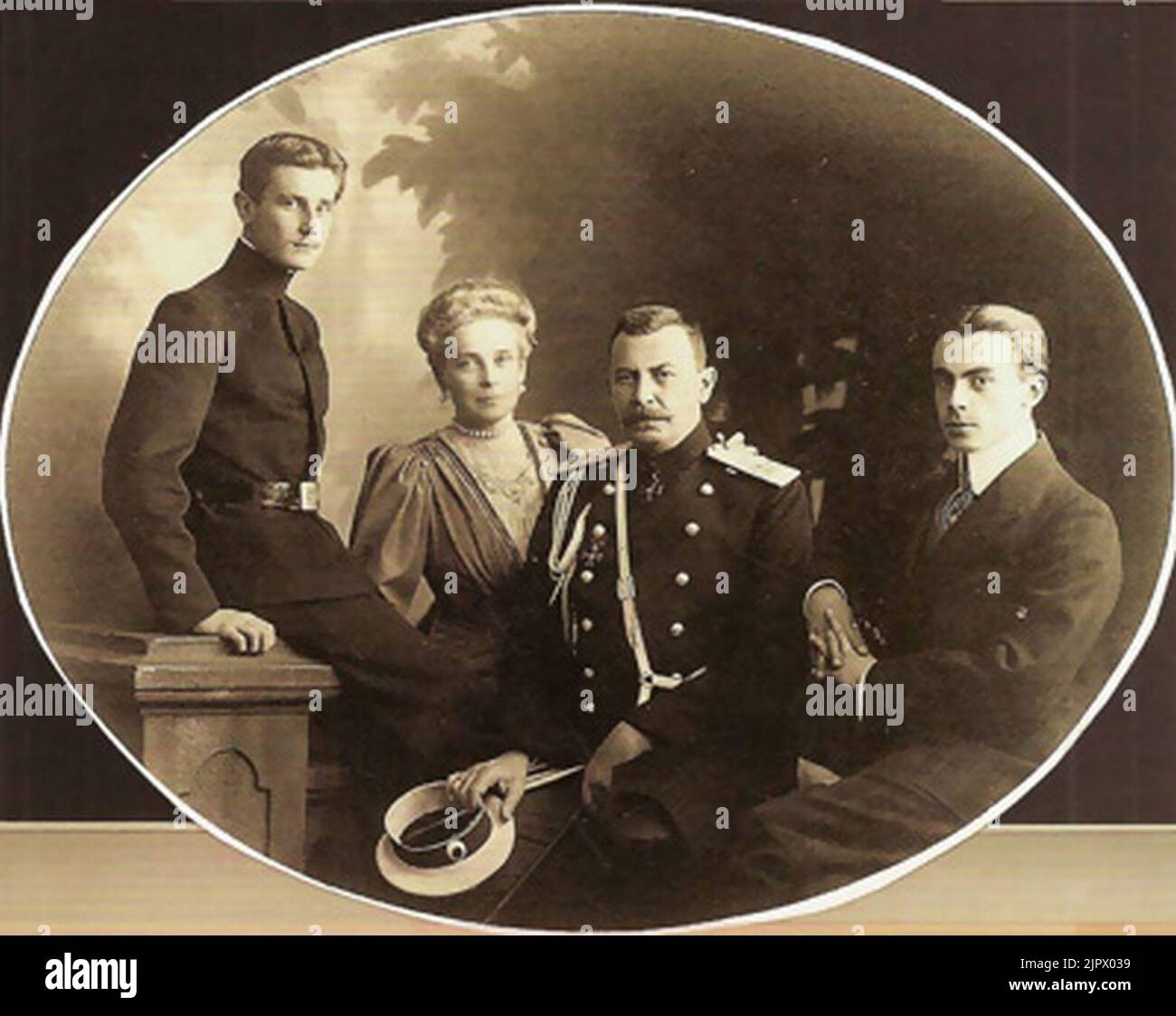 The Yusupov family. Prince Nicholas, Princess Zinaida, Count Felix ...