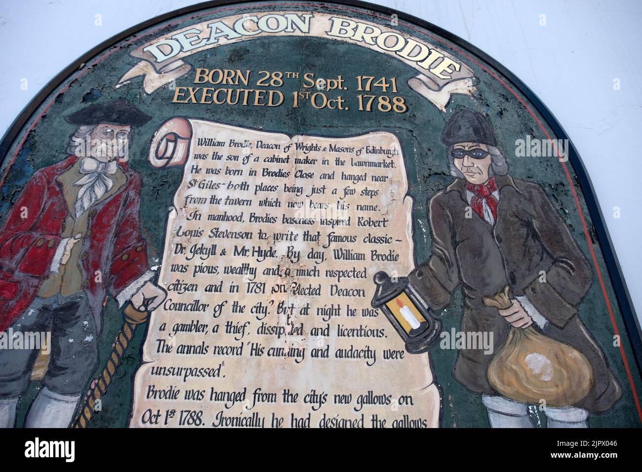 The Prime of Deacon Brodie in Edinburgh hi Stock Photo - Alamy