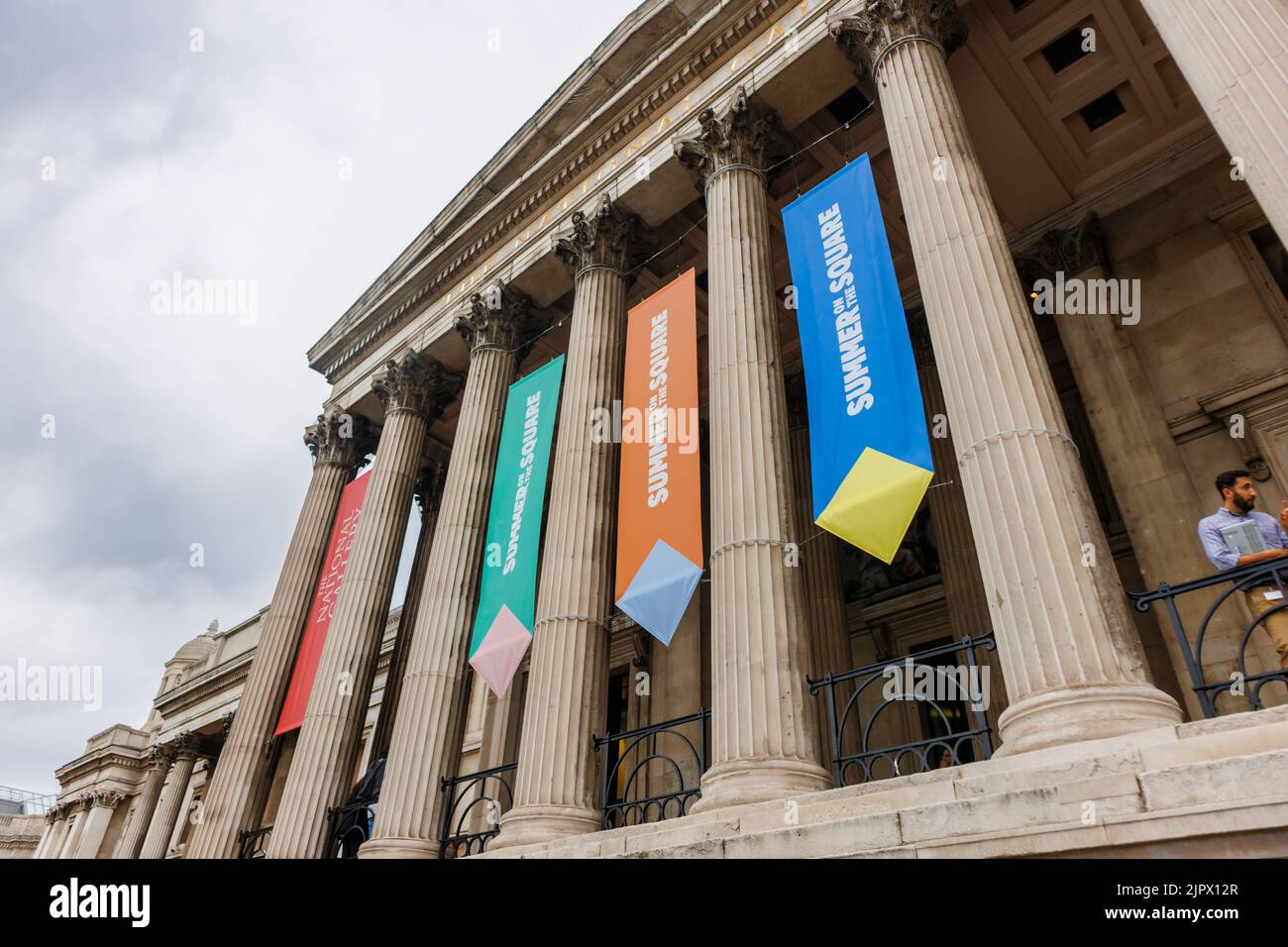 Banners for the Summer on the Square free festival of art at the front ...